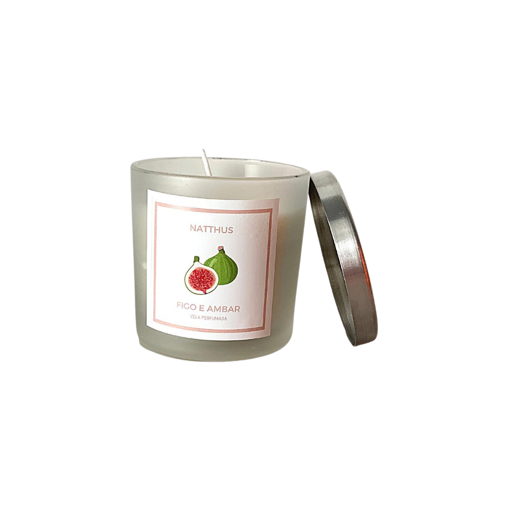 VELA MODERNA FIGO AMBARADO – 220g – Natthus